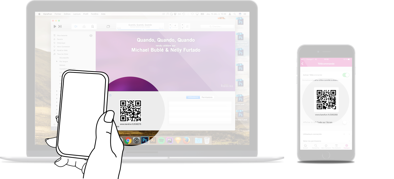 Contrôler KaraFun depuis un autre appareil (mode Télécommande)