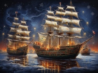 Karaoke I Saw Three Ships - Video with Lyrics - Christmas Carol