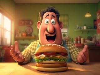 Karaoke His Cheeseburger - Video with Lyrics - VeggieTales