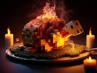 Karaoke Steve's Lava Chicken - Video with Lyrics - A Minecraft Movie